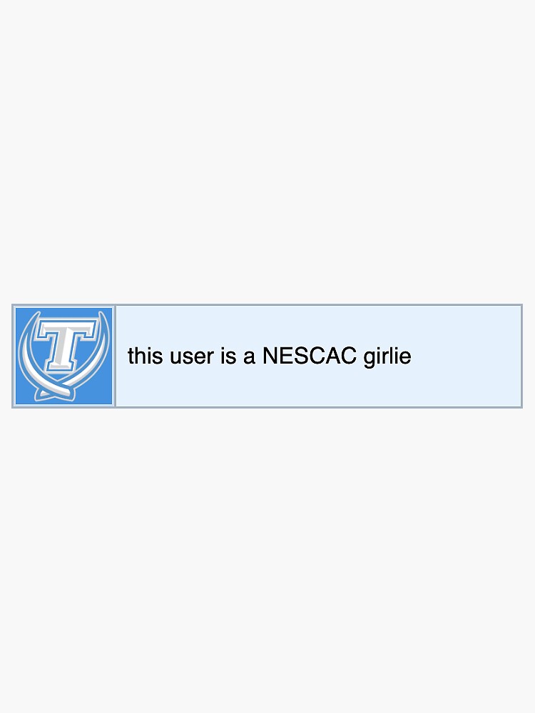 "Tufts University NESCAC Userbox" Sticker for Sale by KatyaCon | Redbubble
