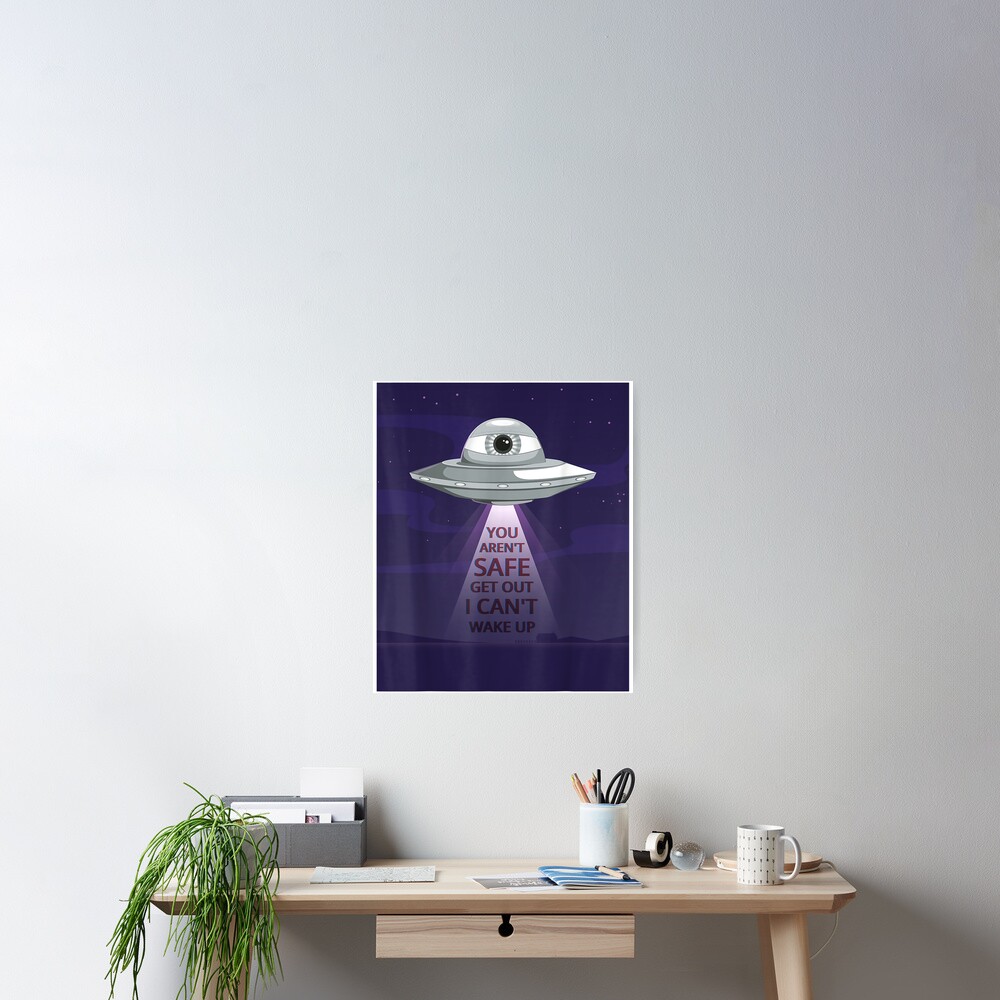 "Weirdcore Aesthetic UFO Eyeball Alien Abduction Oddcore" Poster for ...