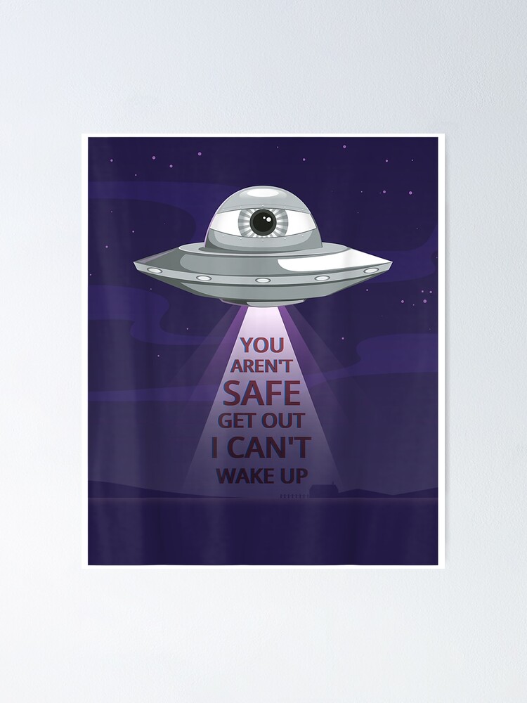 "Weirdcore Aesthetic UFO Eyeball Alien Abduction Oddcore" Poster for ...
