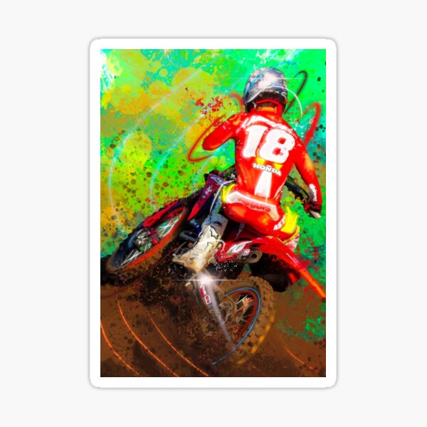 "Dirtbike Studios Motocross Graffiti 18" Sticker for Sale by ...