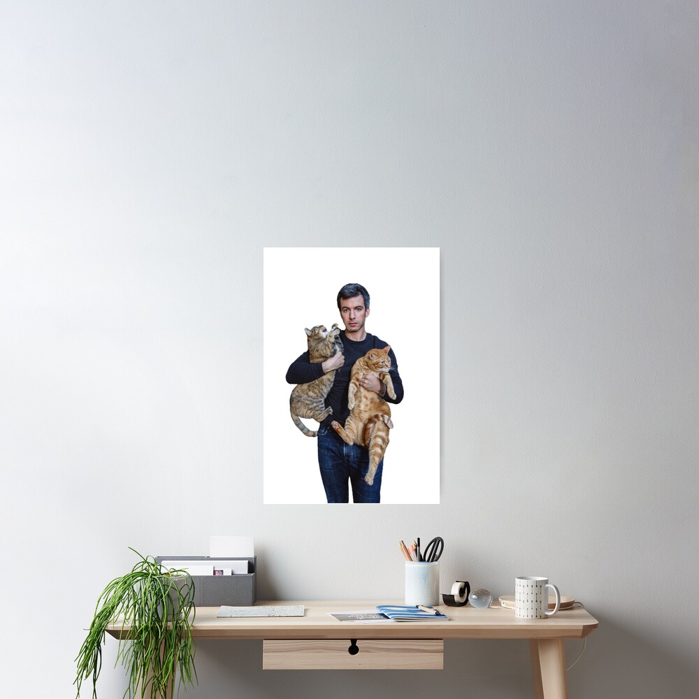 "Nathan Fielder and His Cats" Poster for Sale by SelloutCentral | Redbubble
