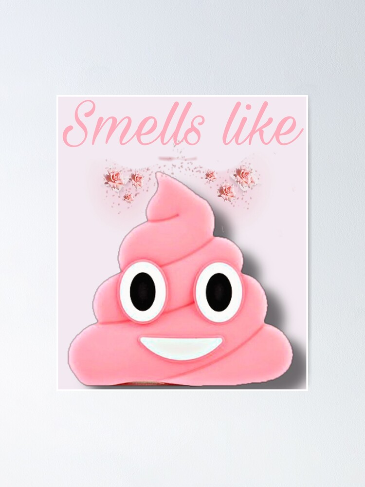 Poster « Ça sent le caca rose Emoji », par bipolarvirgoart | Redbubble