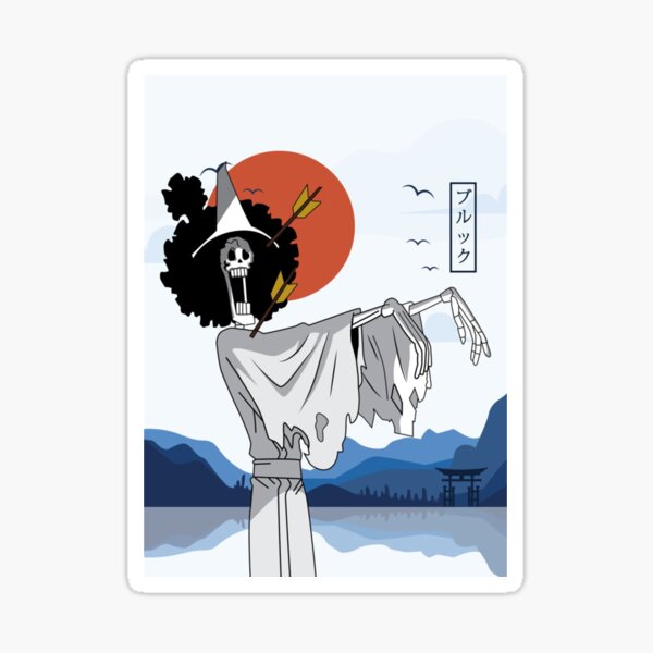 "One Piece Brook Wano Classic T-Shirt" Sticker for Sale by ElinoreCume ...