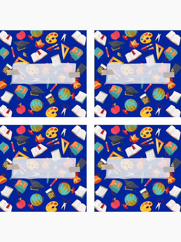 "Back To School Name Labels - Pattern for kids" Sticker for Sale by ...