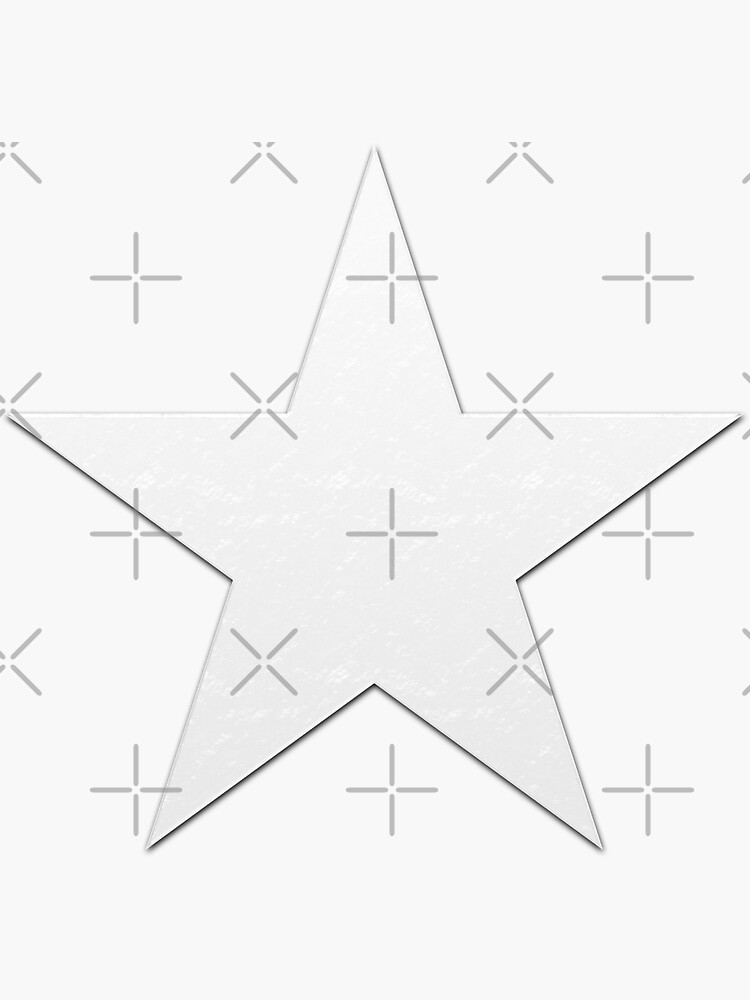 "White Transparent Star" Sticker for Sale by Esraa-Design | Redbubble