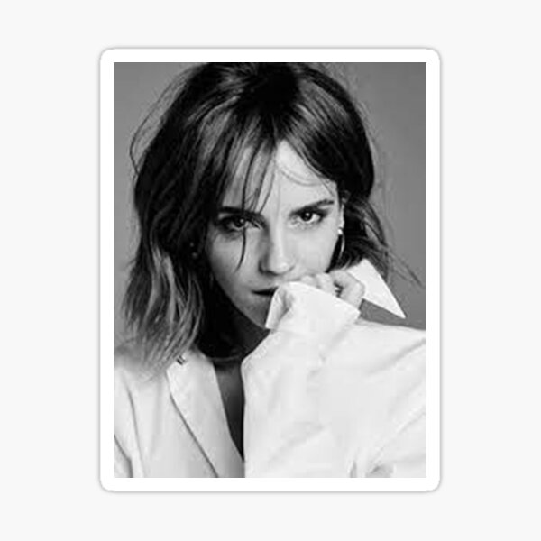 "Emma Watson - Black and White" Sticker for Sale by Wanids | Redbubble