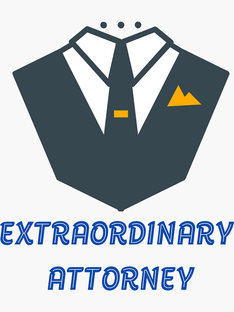 "Extraordinary Attorney Suit" Sticker for Sale by Street-petz | Redbubble