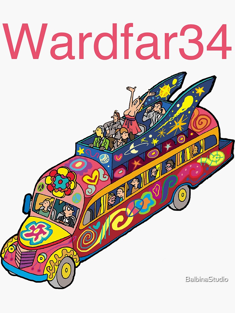 "Burning Man Bus" Sticker for Sale by BalbinaStudio | Redbubble