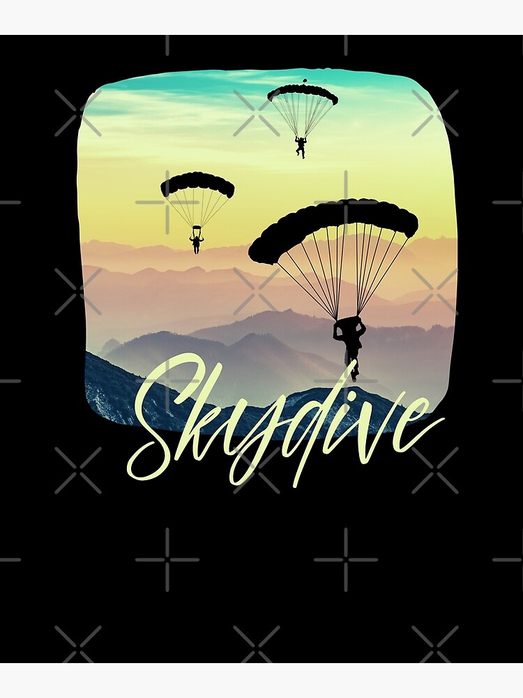 "Skydive retrto design" Poster for Sale by Sebek-art | Redbubble