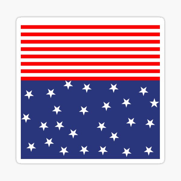 "Patriotic Red, White and Blue" Sticker by Greenbaby | Redbubble