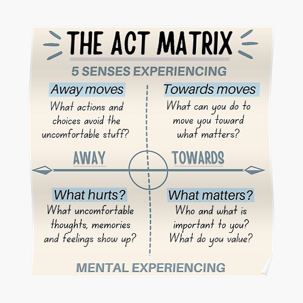 "The ACT Matrix" Poster for Sale by ThoughtJumble | Redbubble