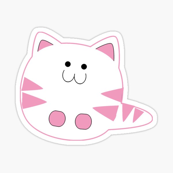 "cute white cat" Sticker for Sale by ROSI-STORE | Redbubble