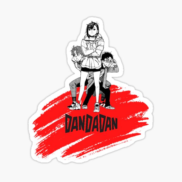 "DanDaDan - Ken Takakura & Momo Ayase - Manga Design" Sticker for Sale ...