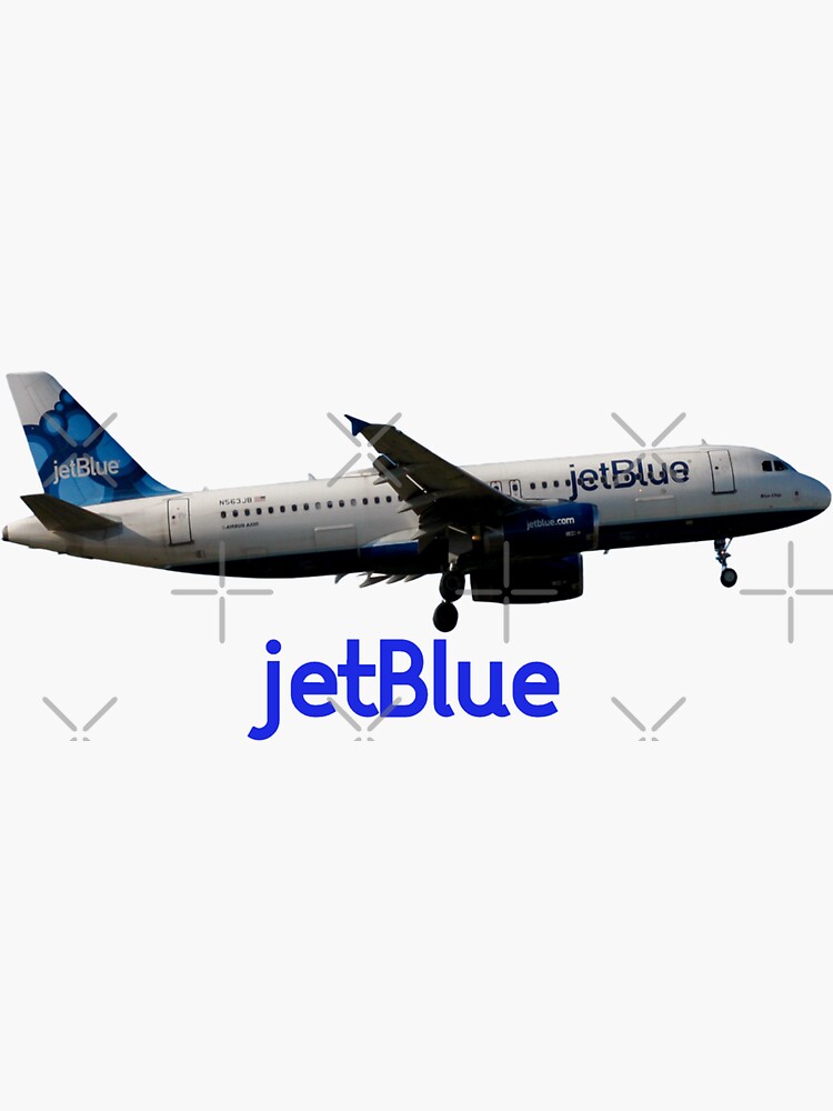 "jetBlue Airlines Airbus A321 Airplane" Sticker for Sale by ...