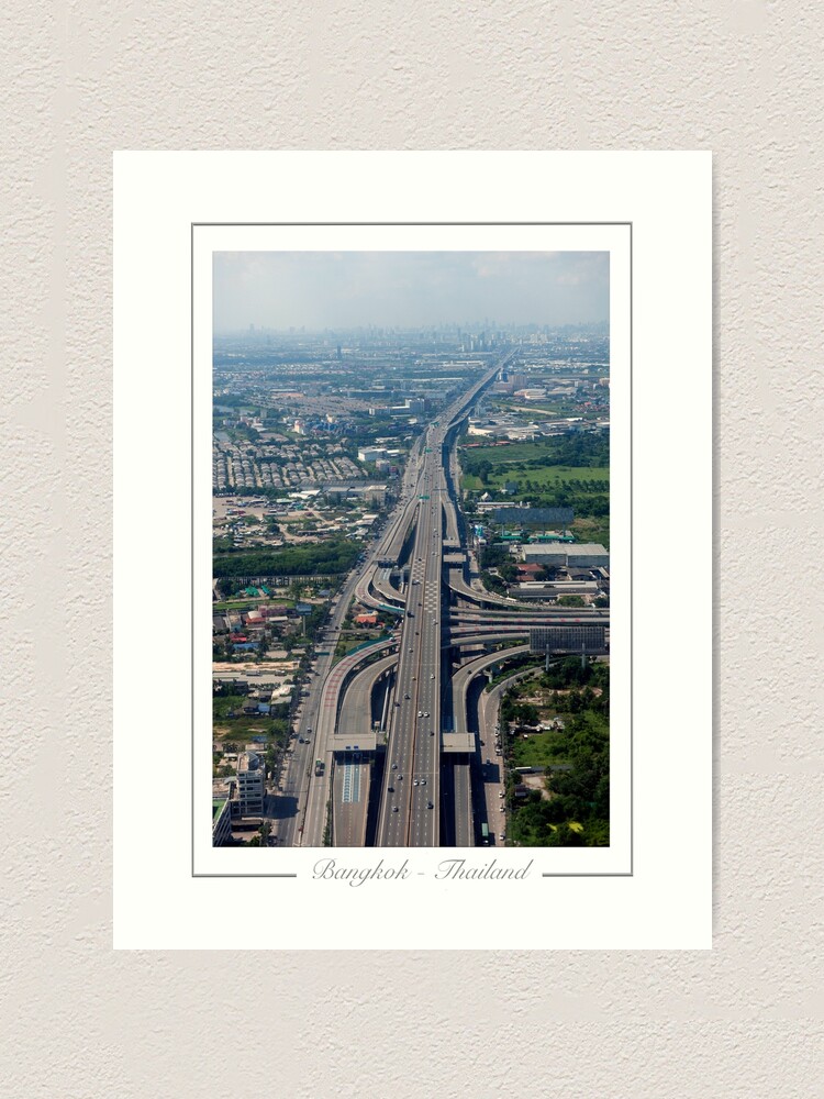 "Bangkok Thailand Aerial image. Aerial of an intersection on the Bang ...