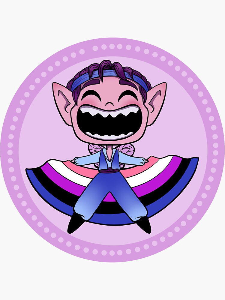 "Genderfluid Pride Fairy Male Version" Sticker for Sale by ...
