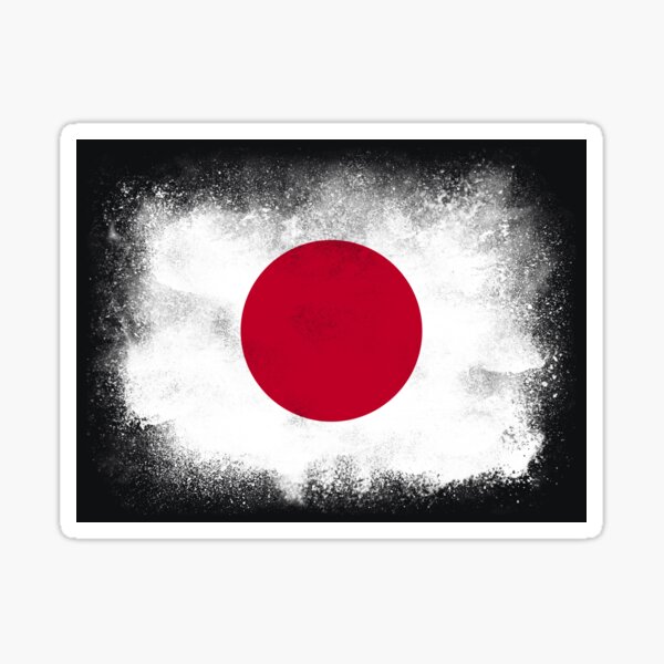 "Japan Flag" Sticker for Sale by psychoshadow | Redbubble