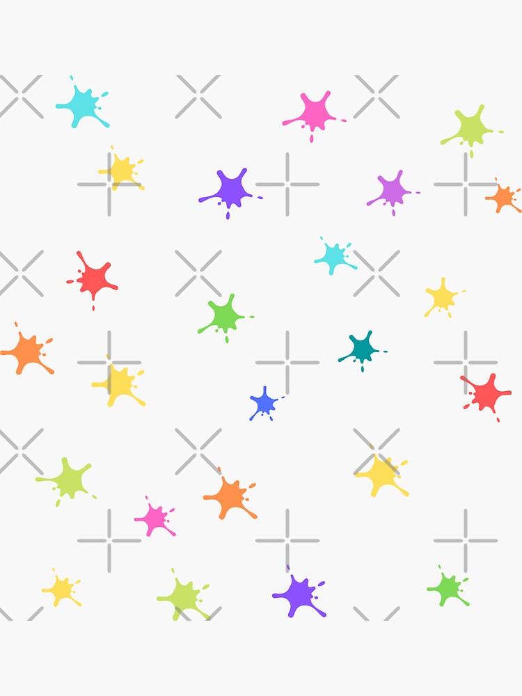 "Rainbow Paint Splatter Colorful Splash Graphic" Sticker for Sale by ...