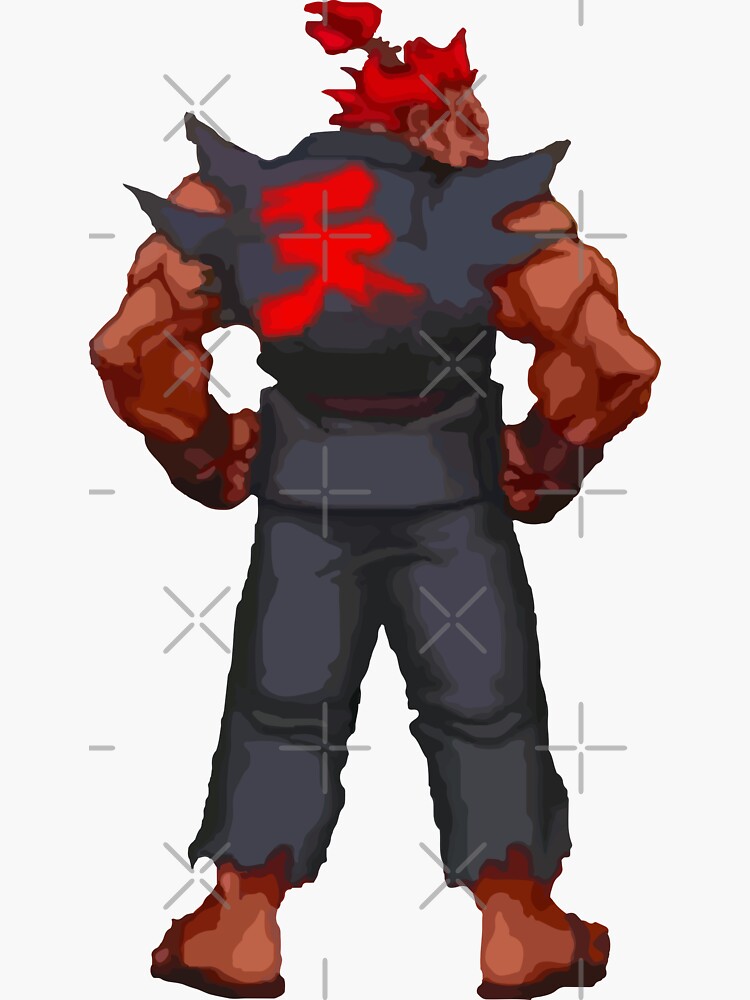 "Street Fighter - Akuma LoFi" Sticker for Sale by DJSK | Redbubble