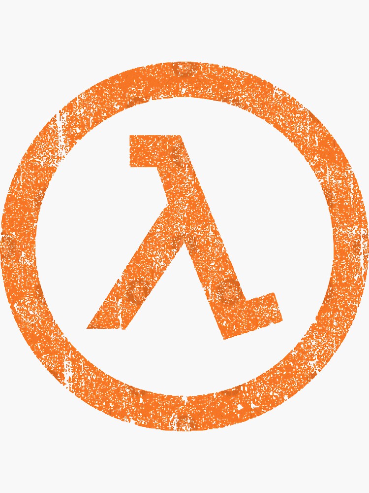 "Half Life Lamba Symbol " Sticker for Sale by muttonjcdoljac9 | Redbubble