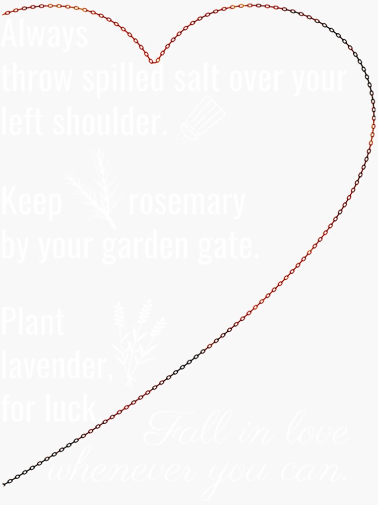 "Always throw spilled salt over your left" Sticker for Sale by ...