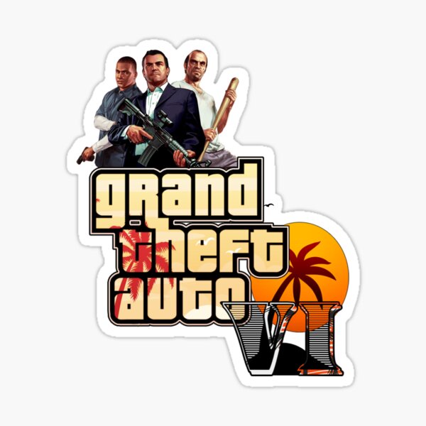 "GTA 6 grand theft auto " Sticker for Sale by FantacyWarfare | Redbubble