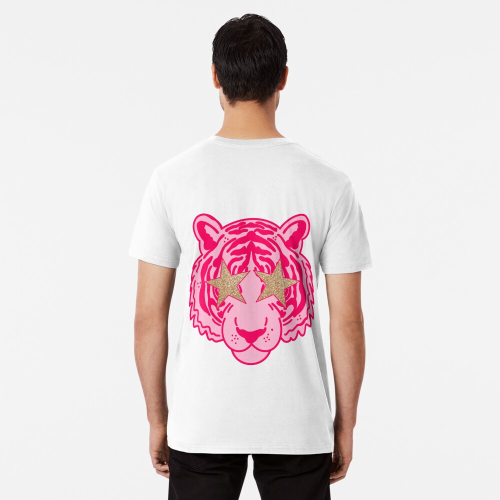 "preppy pink tiger" Sticker for Sale by gdm123 | Redbubble