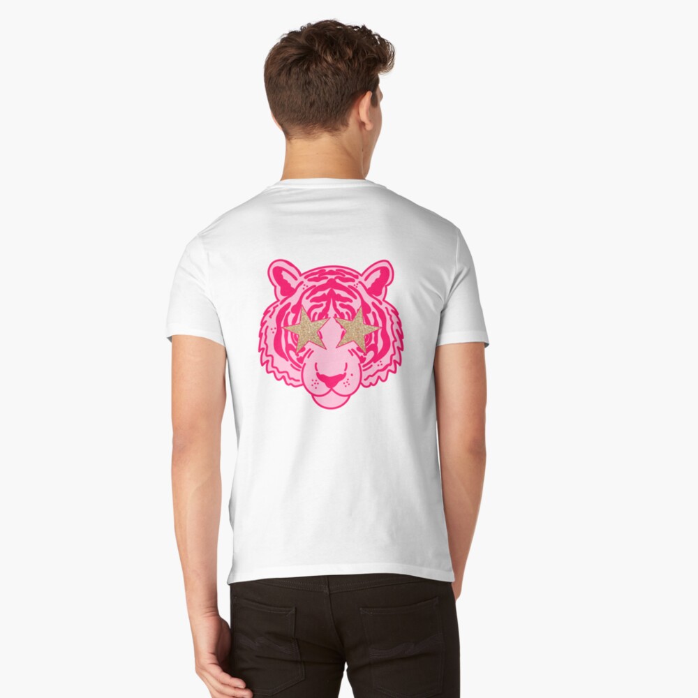 "preppy pink tiger" Sticker for Sale by gdm123 | Redbubble