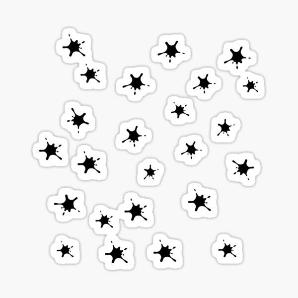 "Black and White Paint Splash Graphic Splatter" Sticker for Sale by ...