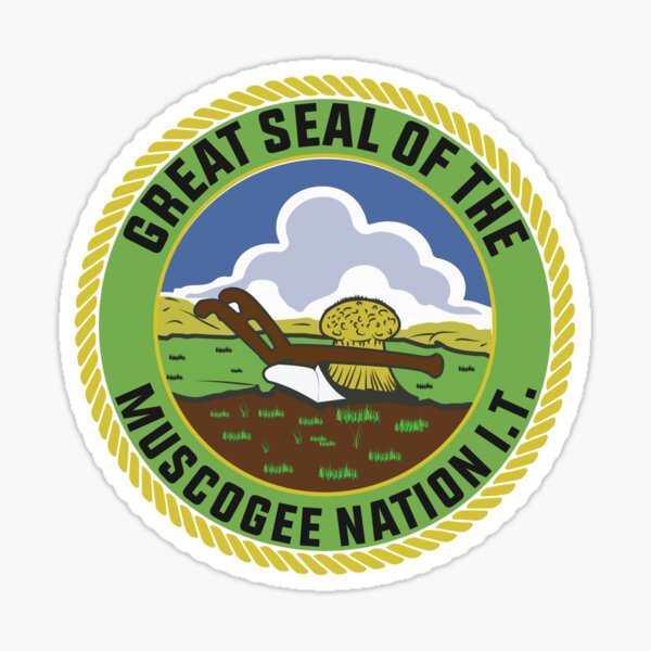 "The great seal of the muscogee - muscogee flag" Sticker for Sale by ...