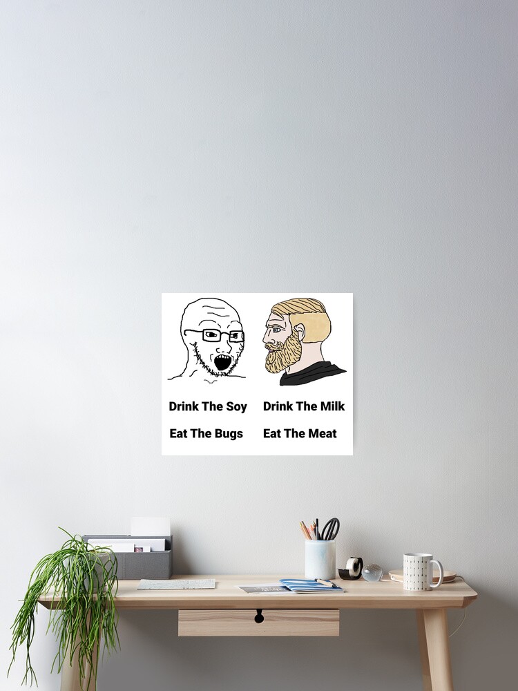 "Soy Boy vs Chad" Poster for Sale by Andre Monthy | Redbubble