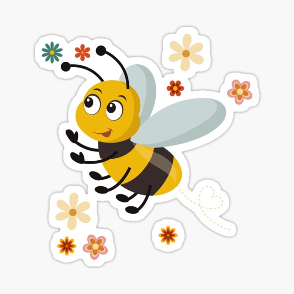 "Cute Bee Baby Boy Shower With Flowers" Sticker for Sale by ...