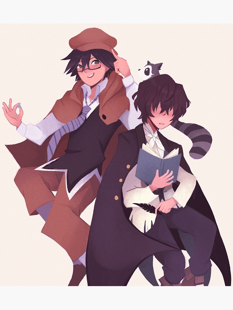 "Ranpo and Poe" Sticker for Sale by emilylovesart | Redbubble