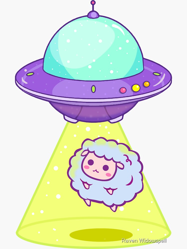 "Sheep Abduction" Sticker for Sale by AnimeLoco | Redbubble
