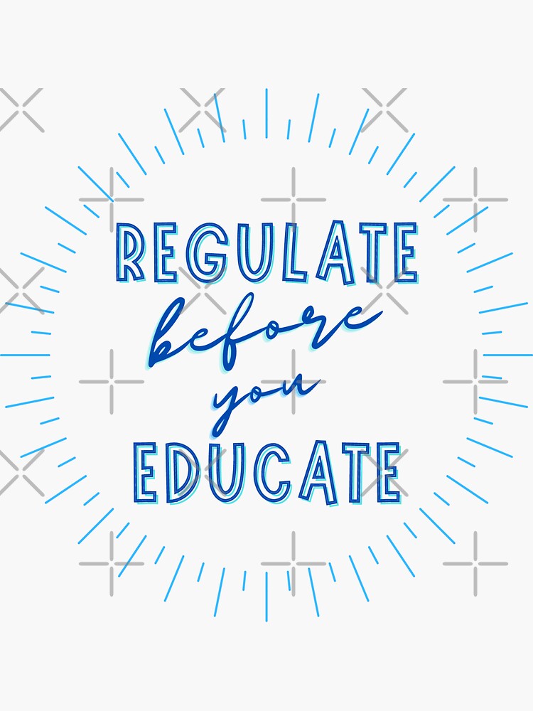 "Regulate before you educate" Sticker for Sale by ashexploring | Redbubble