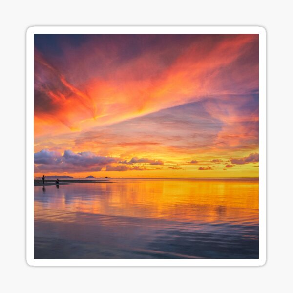 "Brilliant Sunset Over A Placid Lake" Sticker for Sale by Taceo10 ...