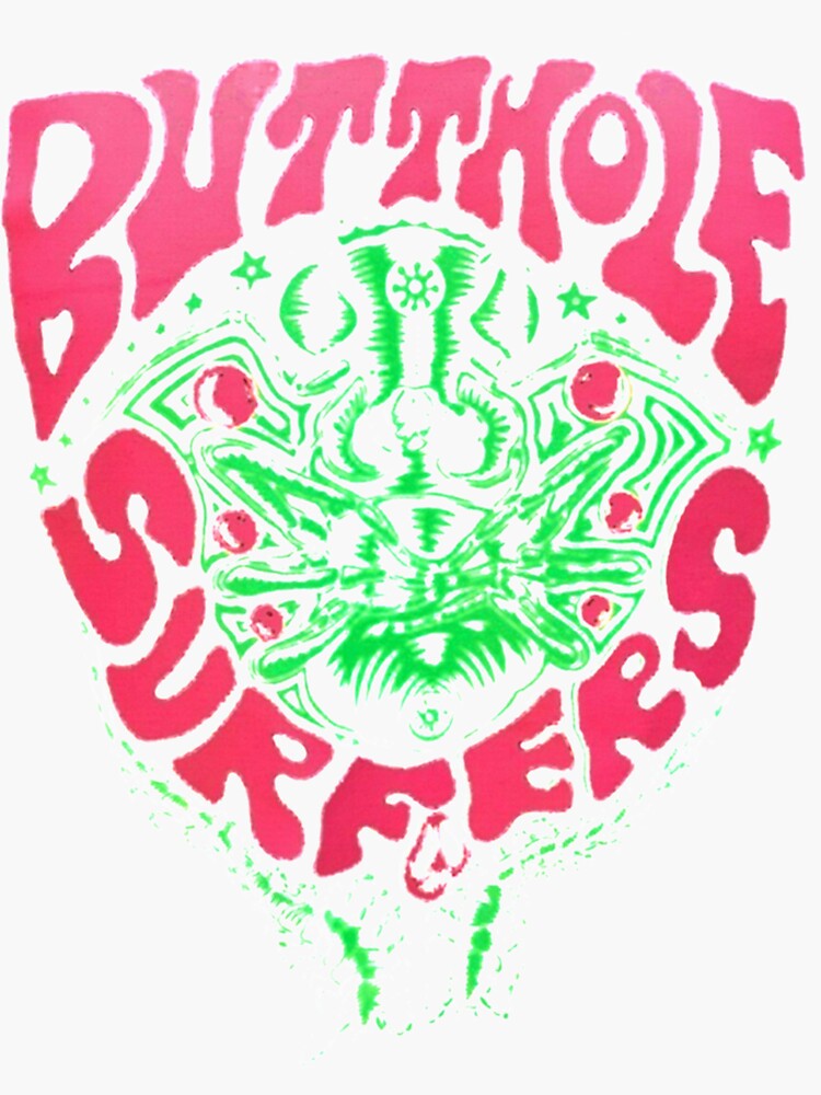 "Butthole Surfers " Sticker for Sale by aletheagreen | Redbubble