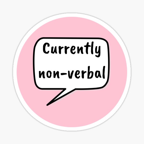 "Currently non-verbal pastel" Sticker for Sale by RandomlyRainbow ...