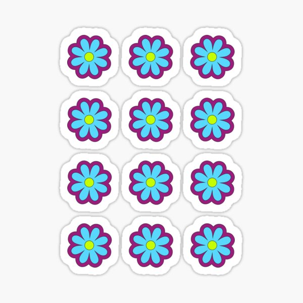 "Purple Blue Daisy Sticker sheet | Laptop Sticker| Notebook Stickers ...