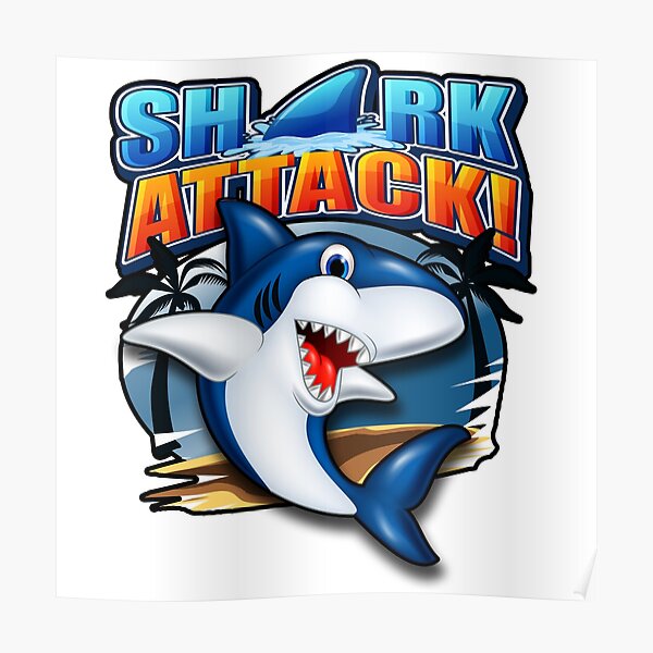"Shark Attack" Poster for Sale by JoeWitkowski | Redbubble