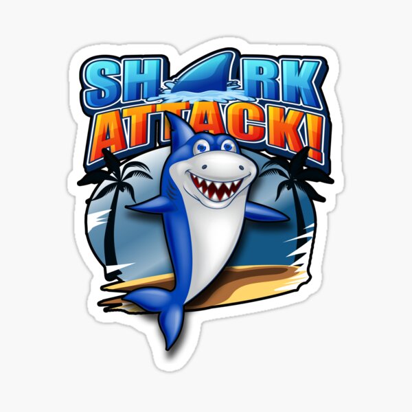 "Shark Attack" Sticker for Sale by JoeWitkowski | Redbubble