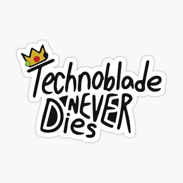 "technoblade never dies" Sticker for Sale by stockdesigns36 | Redbubble