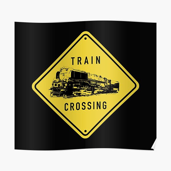 "Vintage Train Crossing Sign" Poster for Sale by TheRailStation | Redbubble