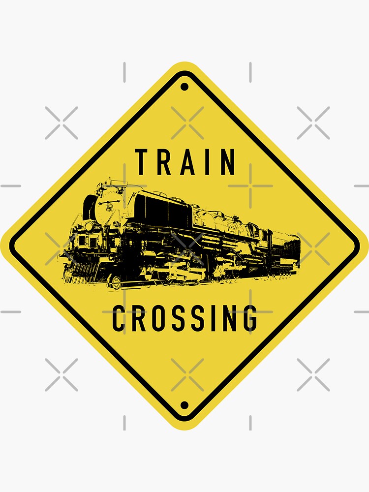 "Vintage Train Crossing Sign" Sticker for Sale by TheRailStation ...