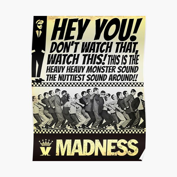 "Madness" Poster for Sale by TheHawksAerie | Redbubble