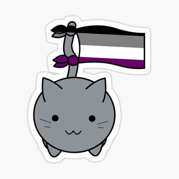 "Asexual Pride Cat" Sticker for Sale by OneAngryGinger | Redbubble