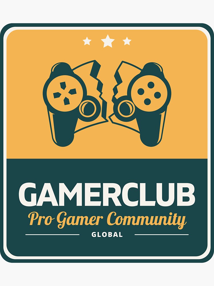 "Gamer Club" Sticker for Sale by fratdd | Redbubble