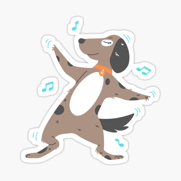 "funny dog dancing" Sticker for Sale by Charaff | Redbubble