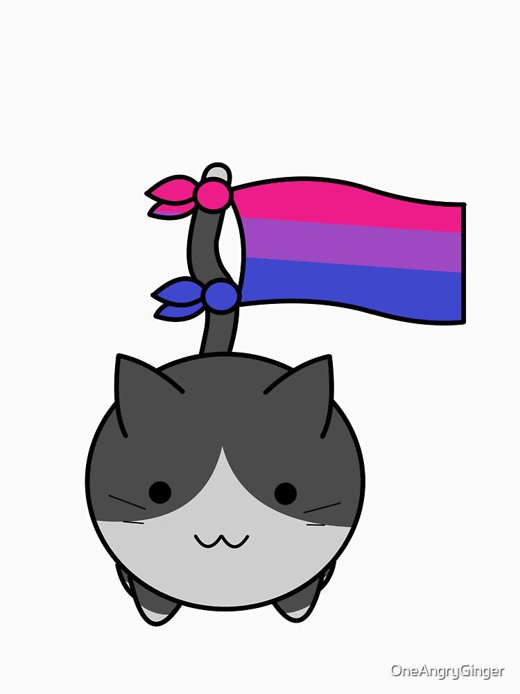 "Bisexual Pride Cat" T-shirt for Sale by OneAngryGinger | Redbubble ...