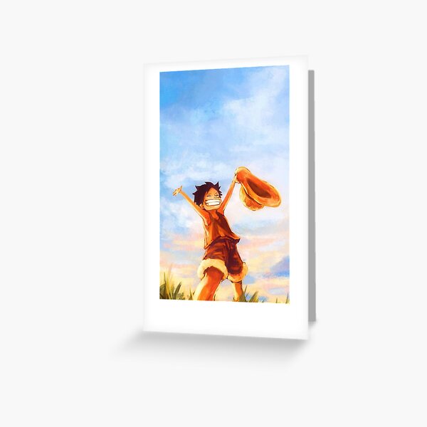 "luffy child,One Piece , Anime , Manga , Luffy " Greeting Card for Sale ...